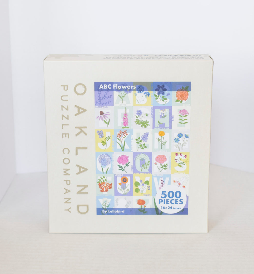Alphabet Flower Puzzle – 500-Piece Botanical Jigsaw – Oakland Puzzle ...